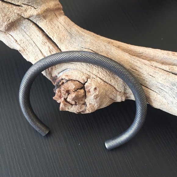 Accessories | Mens Antique Silver Steel Black Fishnet Bracelet | Poshmark